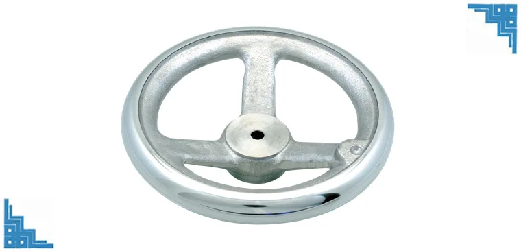 Lathe Cast Iron Metal Machinery Threaded Hand Wheel Chrome Plated Valve ...