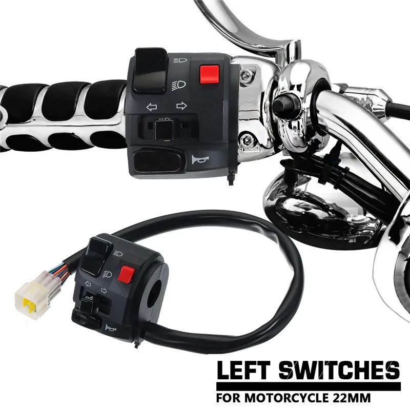 12V Motorcycle Switch - Reliable 7/8" Handle Turn Light