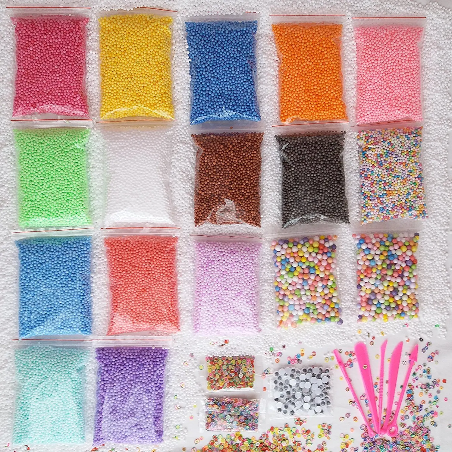 2018 Hot Selling Slime Foam Balls With Fruit Slices Styrofoam For Diy ...