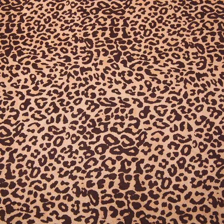 Waterproof Wild Printed Leopard Upholstery Fabric Suede Sofa Fabric For ...