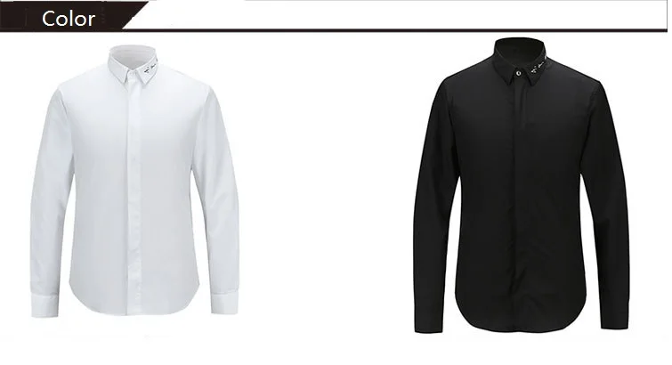 Band Collar With Hidden Placket(fly Front Placket) Formal Embroidery ...