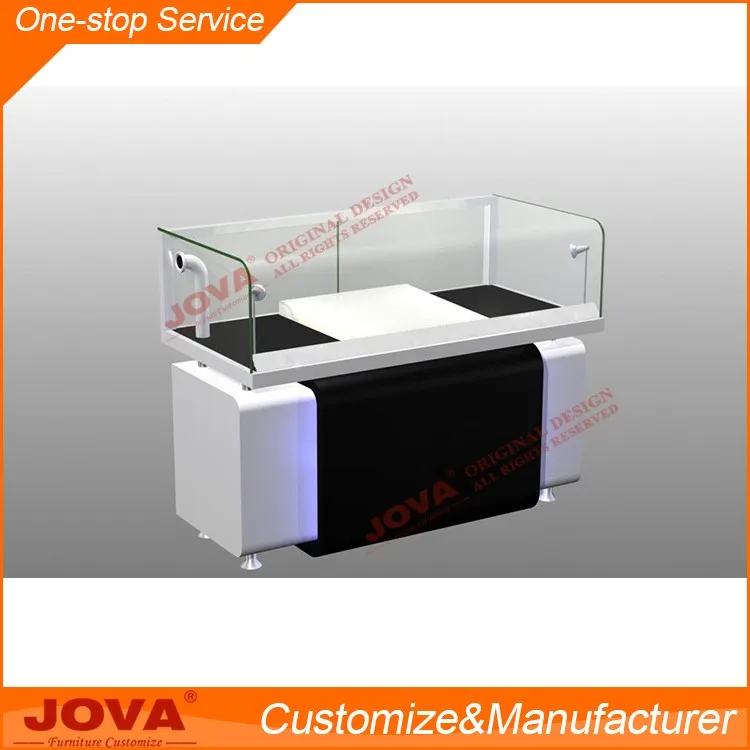 Modern Shop Counter Design / Wooden And Glass Mobile Phone Shop Display ...