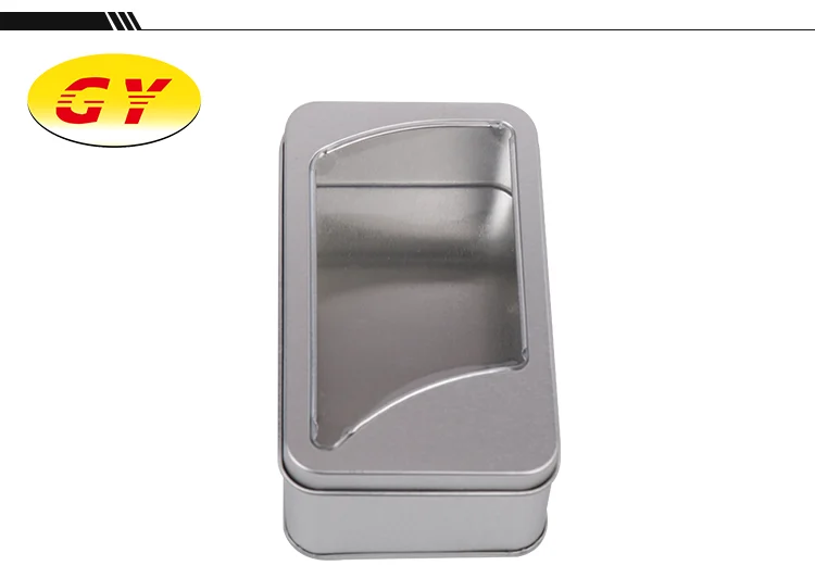 Wholesale Custom Silver Rectangular Object Storage Container Metal Tin ...