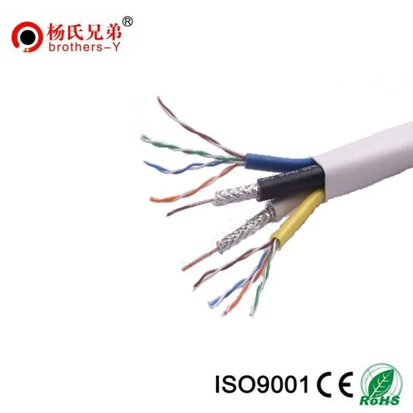 Cat6 Bundled Cable Composite Cable Rg6+cat5/e For Catv Hdmi With ...
