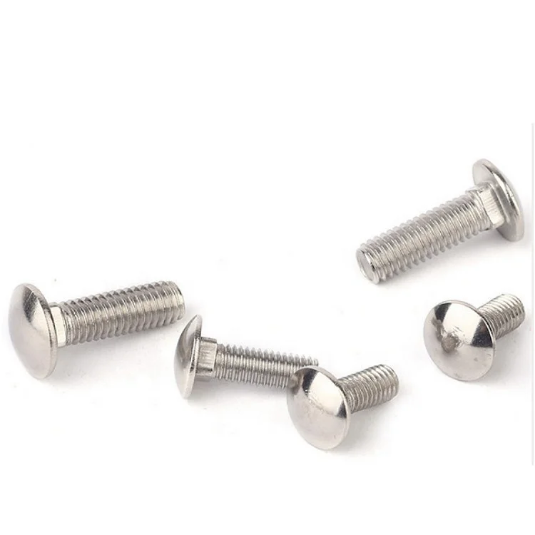 Stainless Steel Carriage Bolt Round Head Cap Slotless Screws - Buy ...