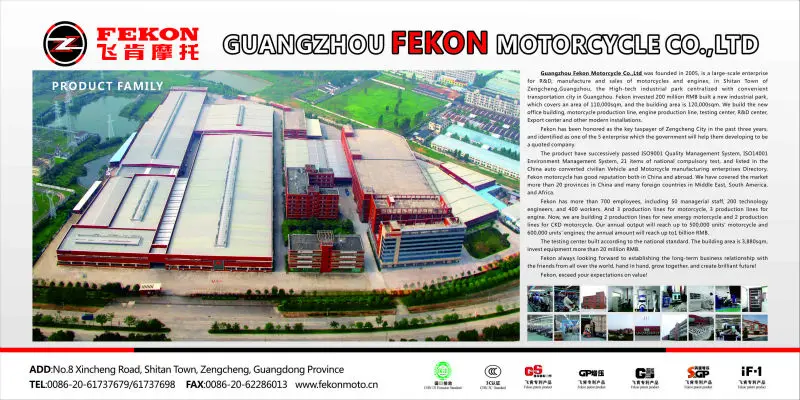 FEKON GN Gasoline Motorcycle 150CC - New 4-Stroke Motorbike with Front ...