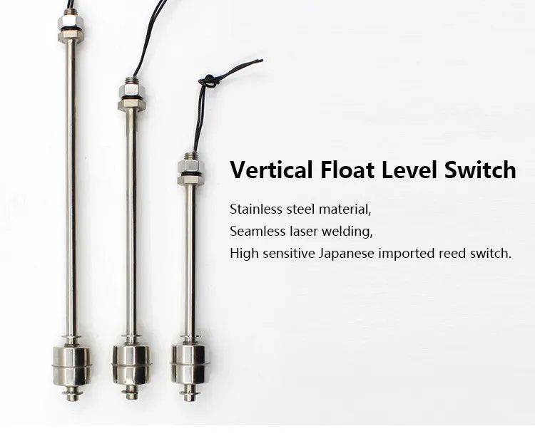Vertical Liquid Water Level Switch - 304 Stainless Steel