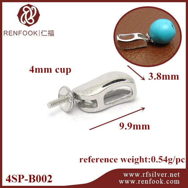 Semi Silver Jewelry Pearl End Cap Mount Pendant Settings Without Stones ...