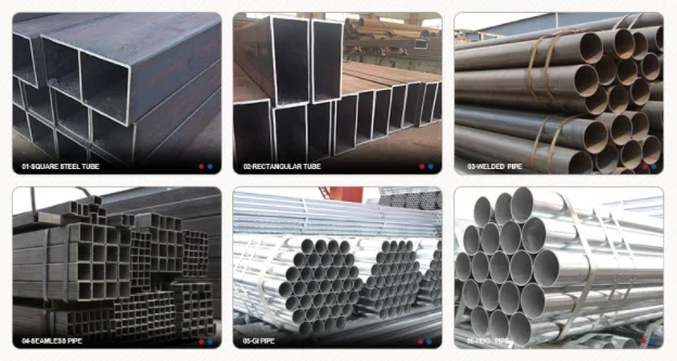 Hollow Section Ms Rectangular Steel Pipe Weight Chart