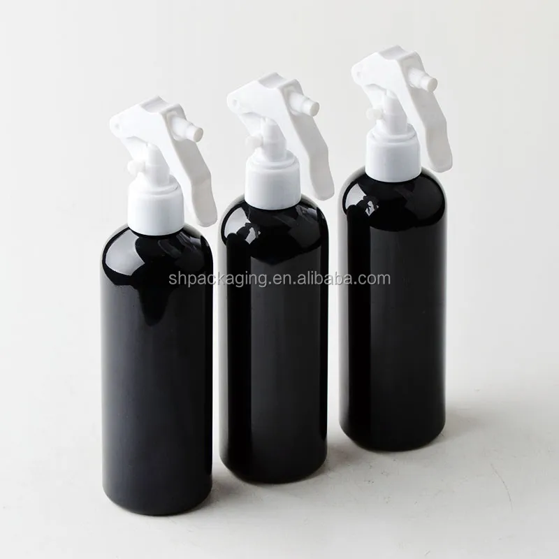 Black Plastic Bottles 300ml Spray Bottle 10 Oz Empty Plastic Trigger ...