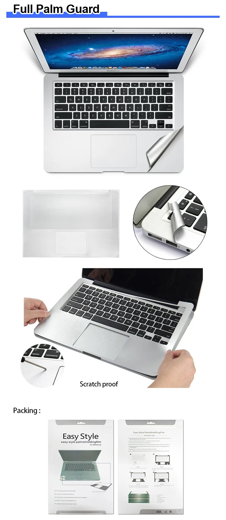 Custom 3m Vinyl Full Laptop Body Skin Covers For Inside And Outside ...