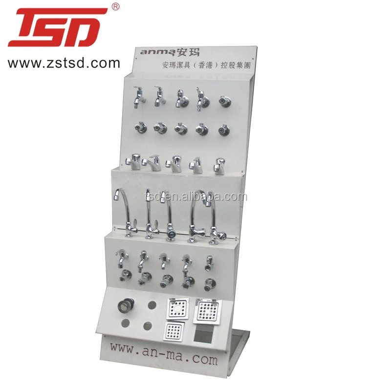 Retail Store Floor Standing Bathroom Ware Faucet Display Rack Stand