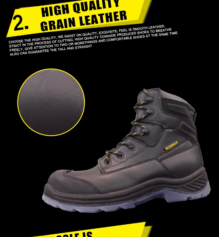 Black Mining Work Shoes Leather Shoes Boots - Buy Work Boot,Black ...