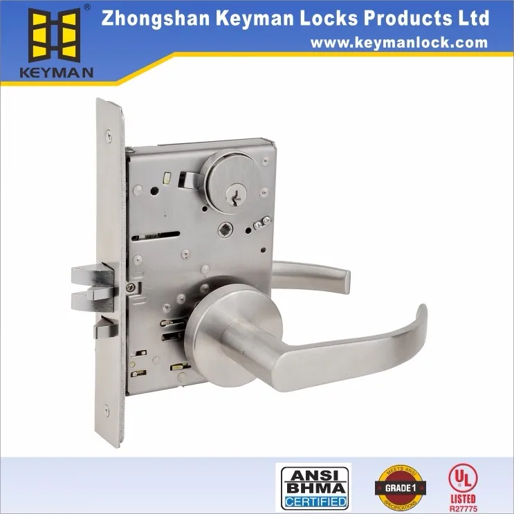 KEYMAN ANSI/BHMA Certified Classroom Lock - Stainless Steel