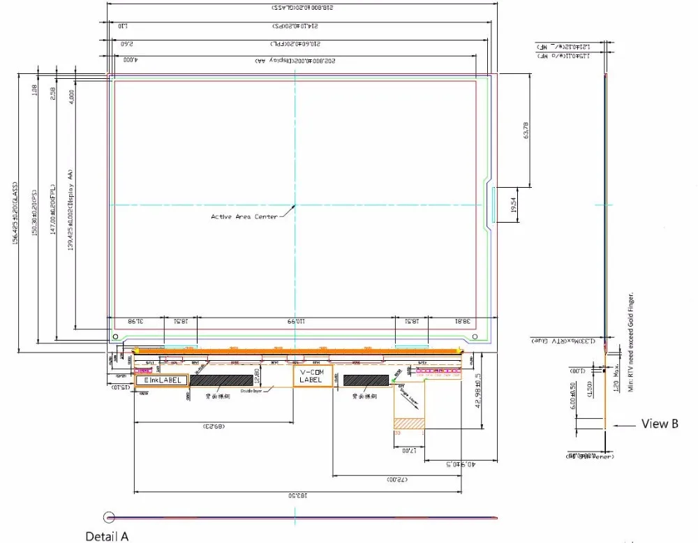E-ink Display 9.7 Large 10 Inch E Paper Display Epd Eink Big Screen ...