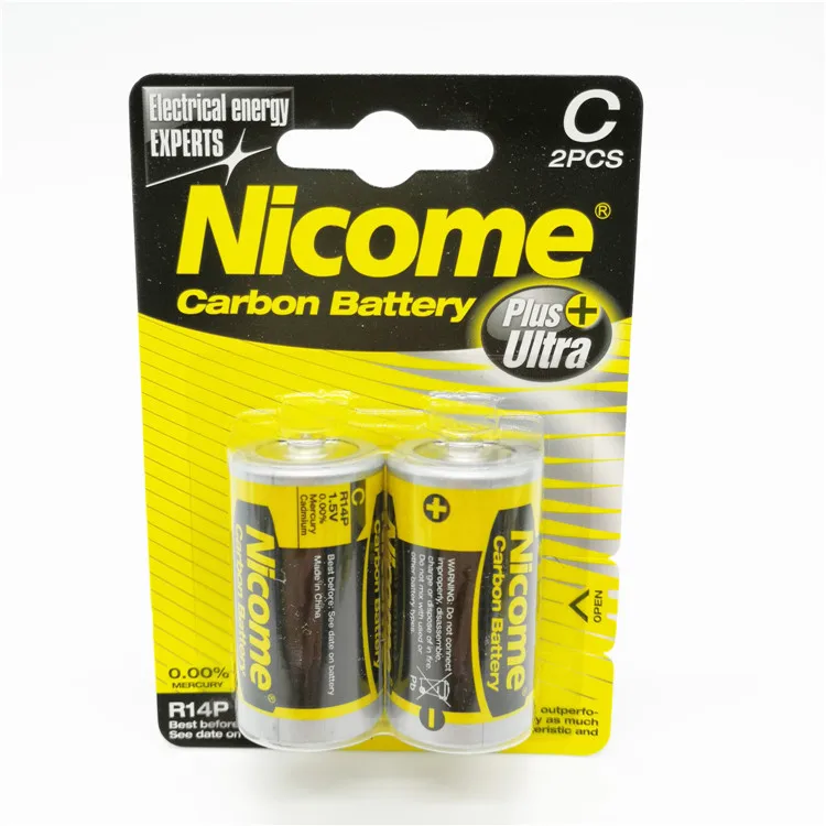 R14P Battery C Size UM2 Batteries Cell 1.5V Zinc Carbon