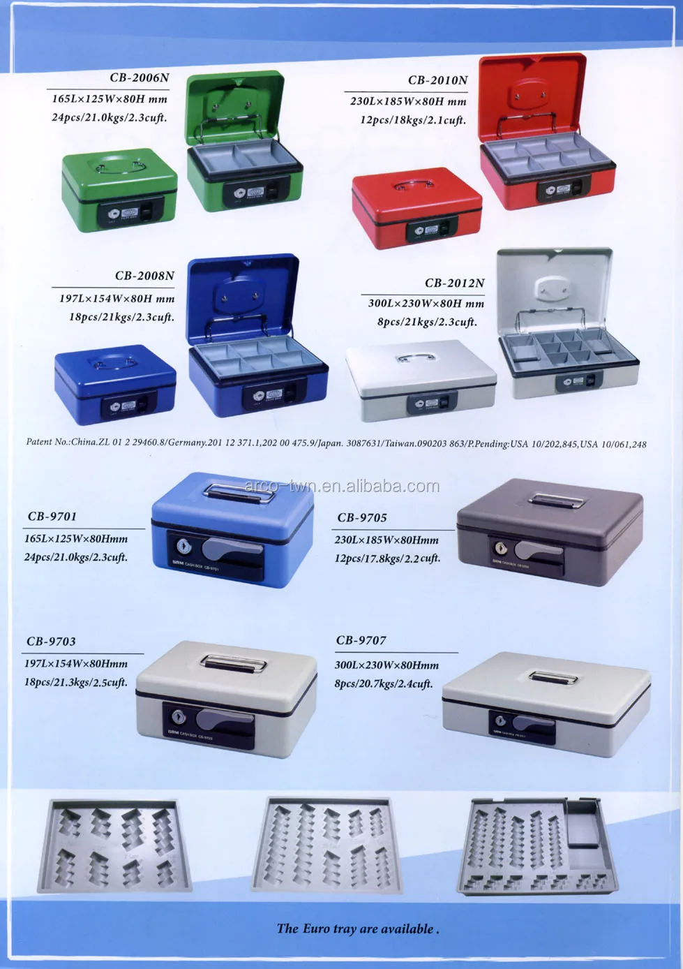 Deluxe Key Locking Cash Box With Plastic Tray,Security Cash Box - Buy ...