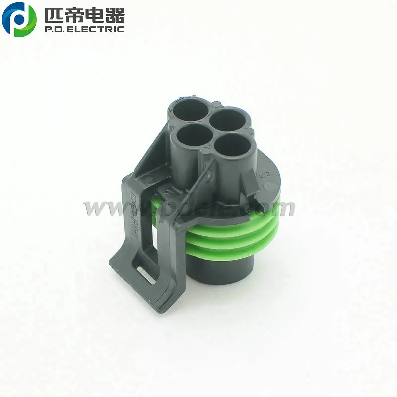 4 Way Female Black Pa66 Delphi Waterproof Automotive Car Connector ...