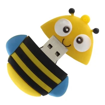 Pvc Soft Rubber Honey Bee Shape Usb Memory Stick 4gb 8gb 16gb 32gb Cute ...