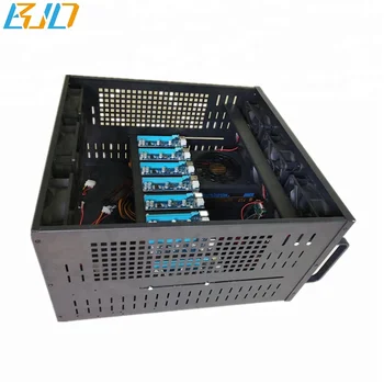 8 Gpu 6u Server Mining Rig Case Dual Psu Ready With 6 Fans Solution For ...