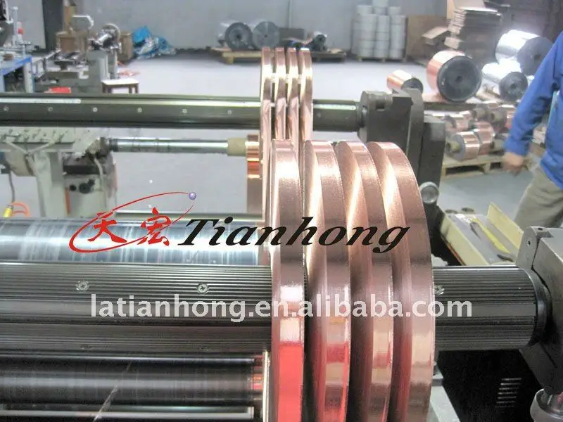 Copper Color Double Side Aluminum Pet Foil For Cable And Wire Wrapping ...