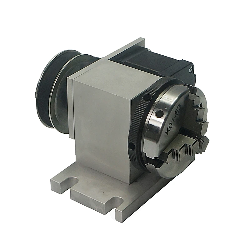 65mm 3 Jaw Chuck CNC Router Rotary Axis Suitable As Tailstock for CNC ...