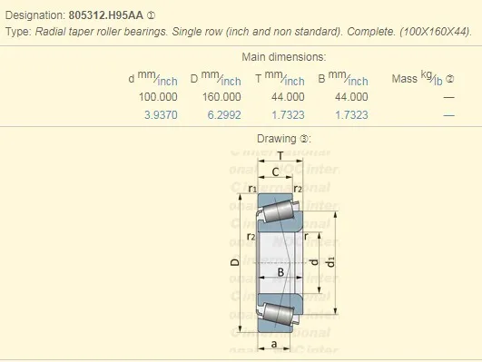 805312 Baleros 圆锥滚子汽车轮毂轴承 805312.H95AA F 15267| Alibaba.com