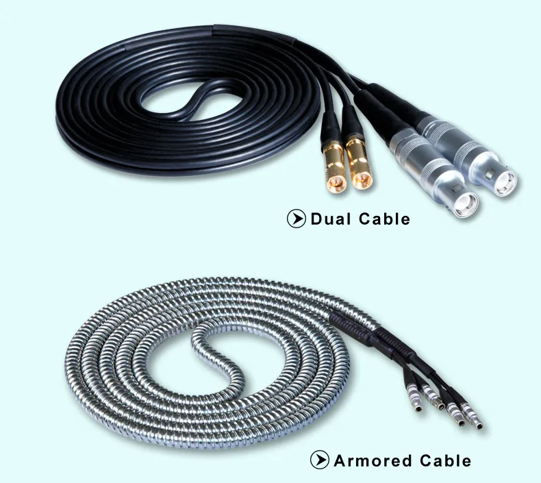 Ultrasonic Probe Connector Cables Dual Lemo-00 To Lemo 00 Armored ...