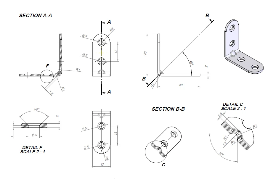 Ce Certificate Metal Connecting Brackets Bed Frame Angle Corner Iron ...