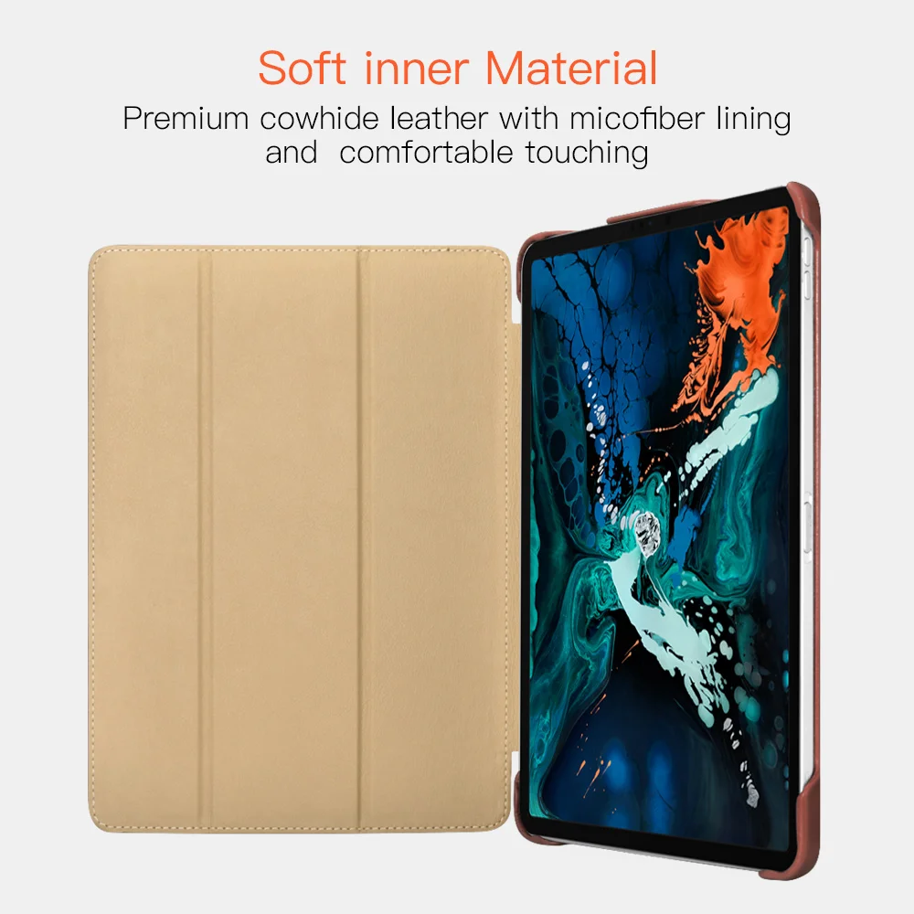New Arrival Genuine Leather Tablet Case Ultra Thin Back Cover For New ...