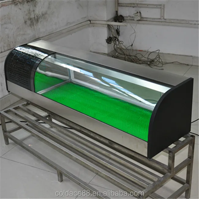 1200mm Sushi Cooler Display Counter Top Sashimi Display Cabinet - Buy ...