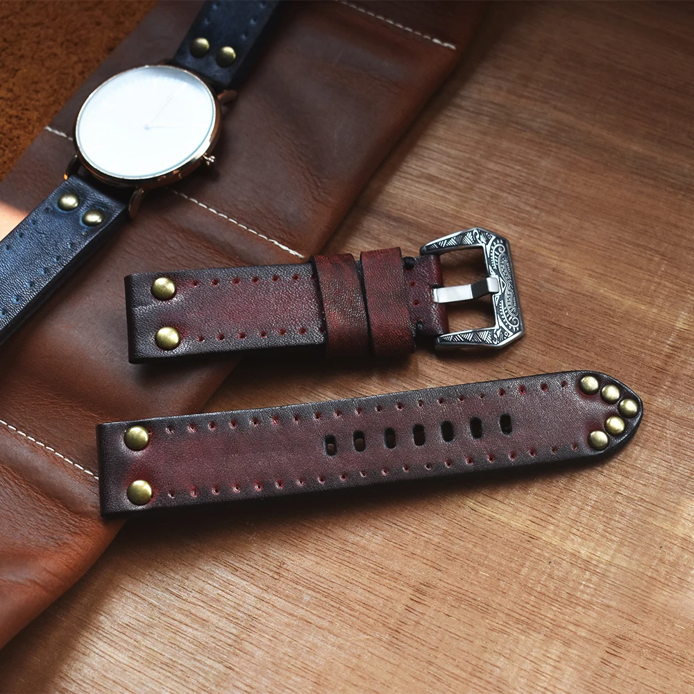Handmade Customized Personalized logo Free Mens Leather Watch Bands ...