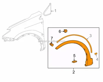 Auto Car Parts Front Fender Wheel Opening Moulding Oem 756020r060 ...