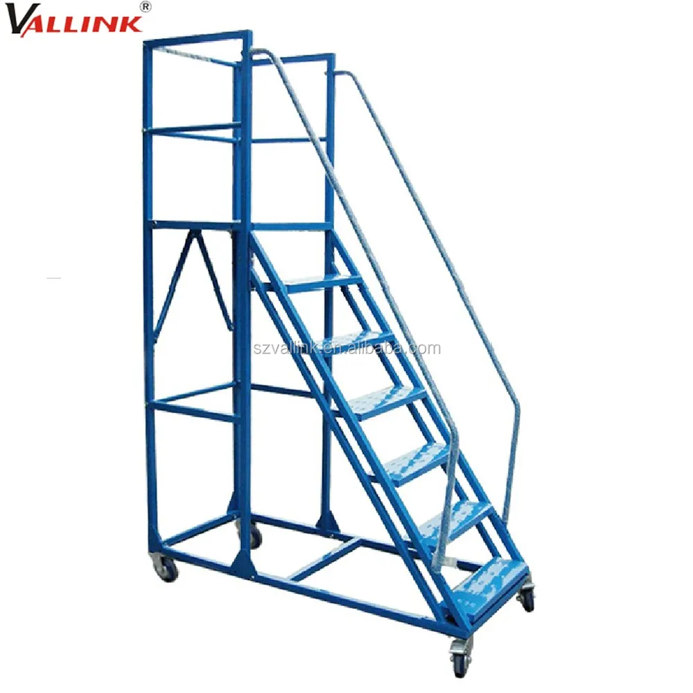 High Quality Mobile Portable Stairs With Handrail - Buy Portable Steps ...