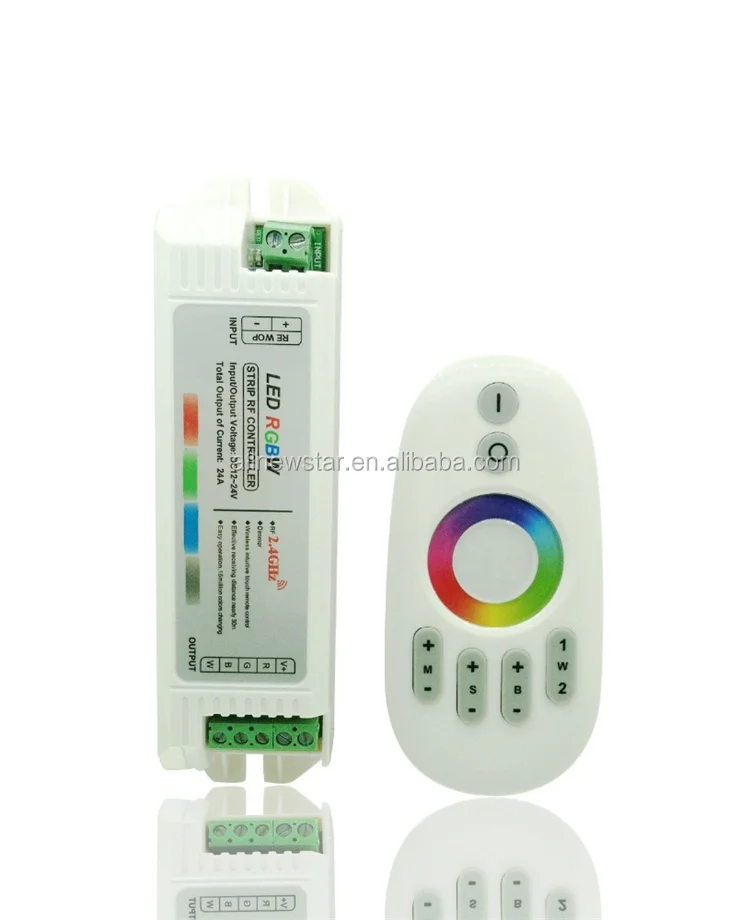 Rgbw Led Controller Hub + Rf 2.4g Touch Remote + 4pcs 4 Zone Controller ...