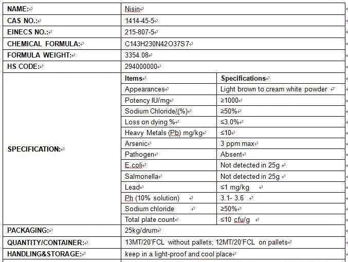 Nisin (nisaplin) - Natural Food Preservative & Bacterial Inhibitor