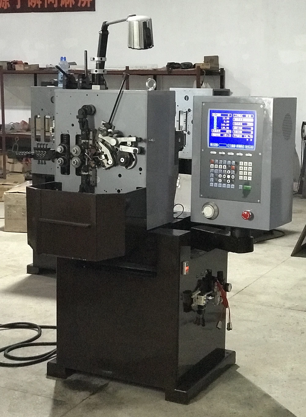 Garter Spring Making Machinery 4 Axis 0.15-2.0 Mm Canted Spring Coiling ...