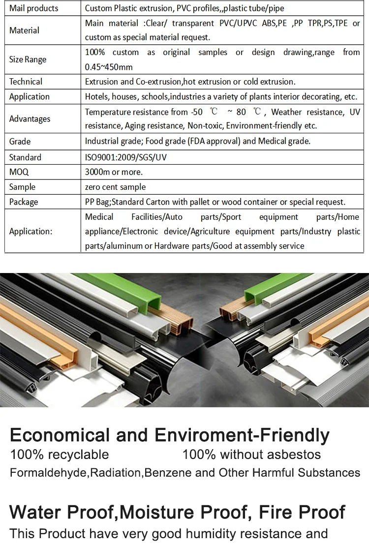 OEM Plastic Half Round PVC Pipe Tubing - Rigid ABS/PP/PE HDPE Extrusion ...