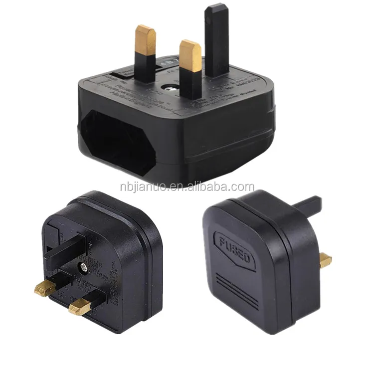 Eu European To Uk British Plug Adapter - Buy Euro 2 Pin To 3 Pin Uk ...