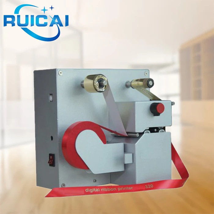 Gold Silver Hot Foil Ribbon Printing Machine For Satin Ribbon - Buy ...