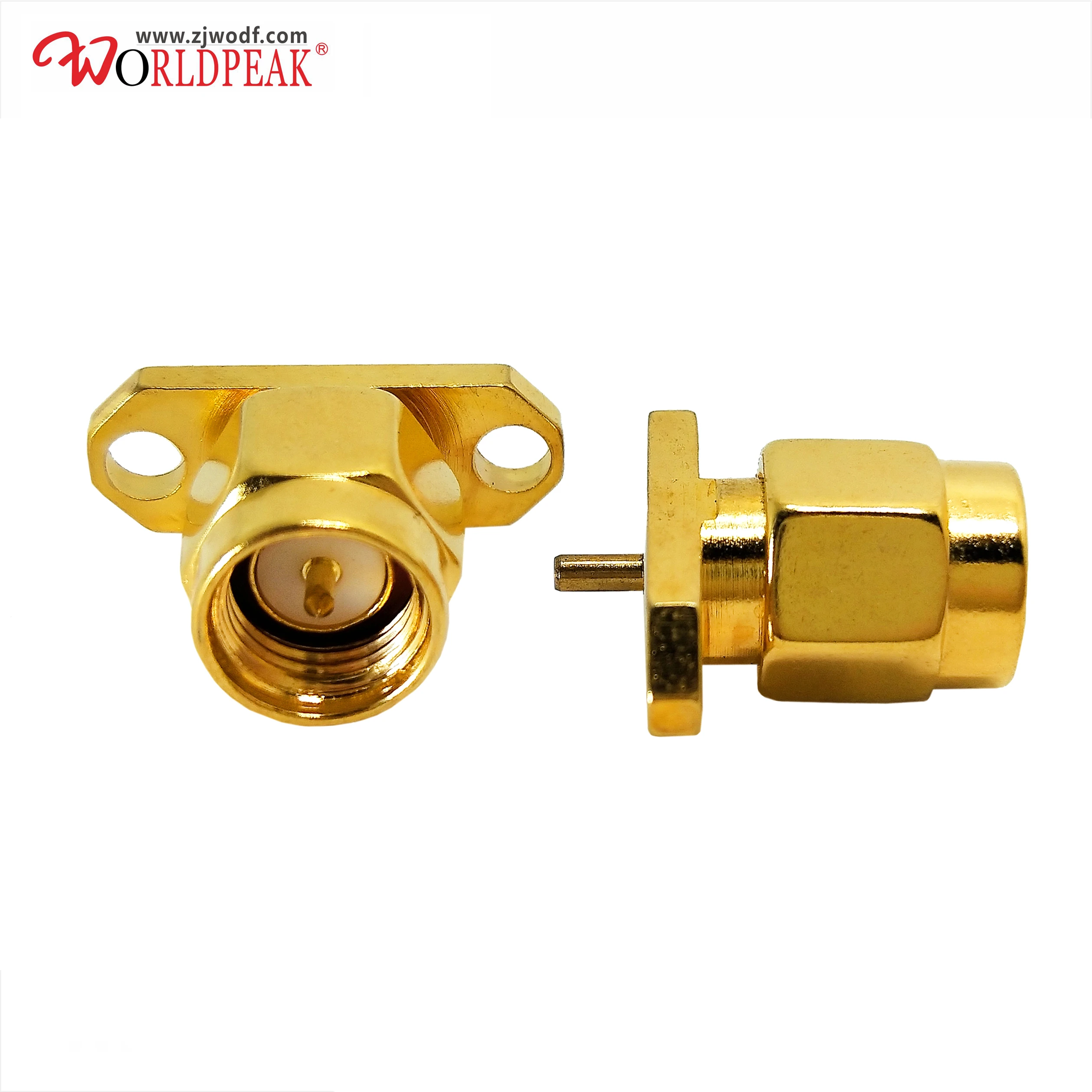 Sma Male Plug Flange 2 Hole Connector Panel Mount Rf Coaxial Sma ...