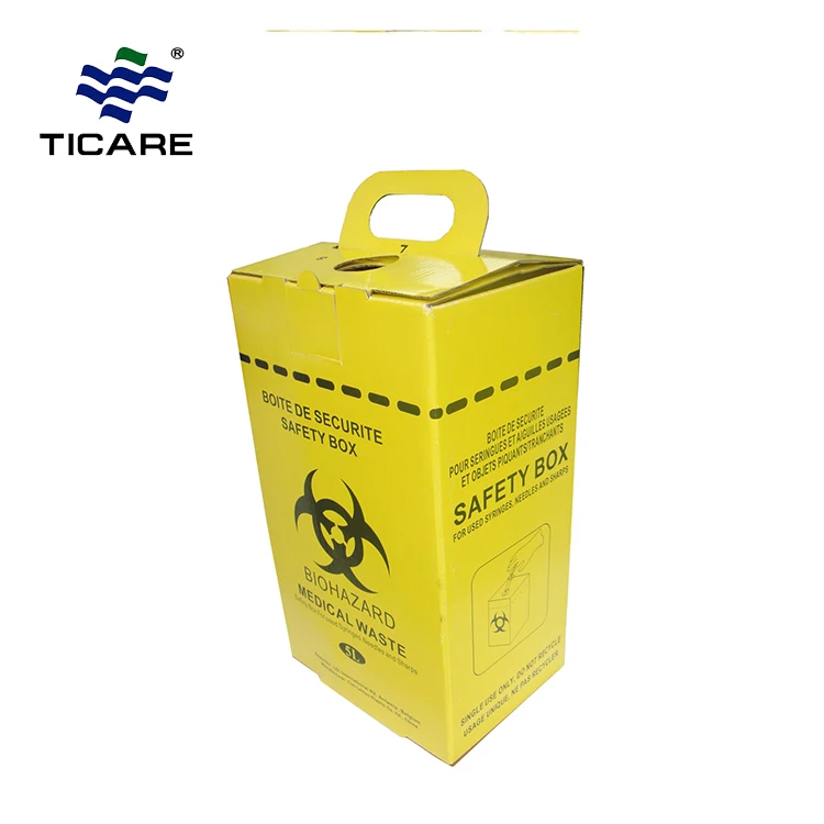 Medical Waste Syringe Disposal Yellow Sharp Box - Buy Cardboard Yellow ...