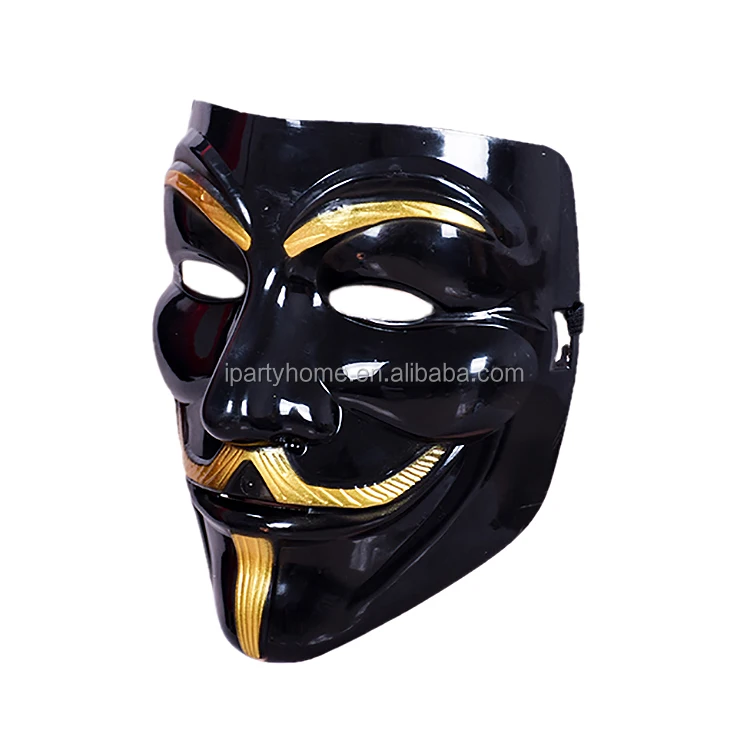 V For Vendetta Mask High Quality Batch Masks Black Polished Plastic ...