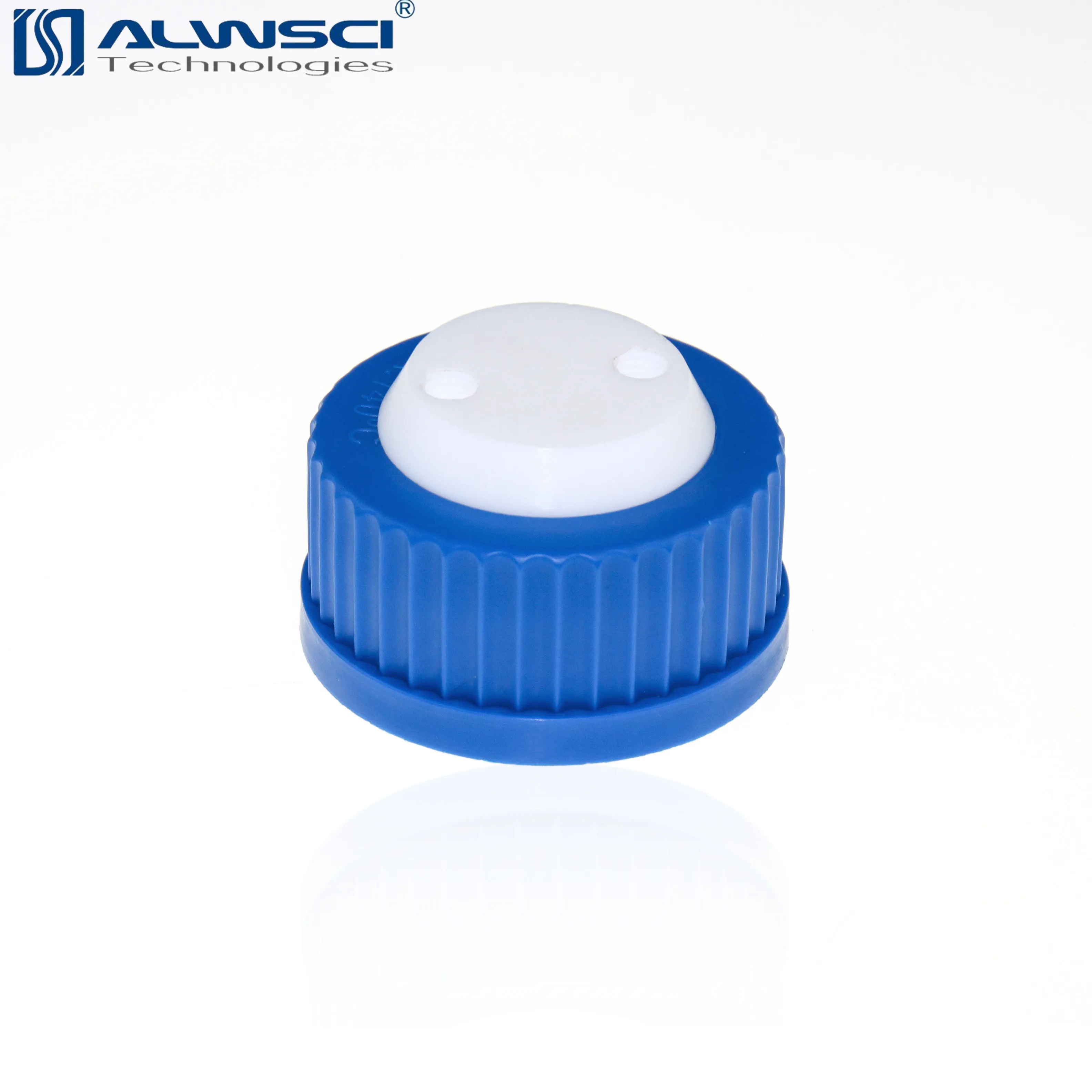 Alwsci Blue Gl45 Safety Cap Two Holes For 1/8 Od Tubing Gl45-208-b ...