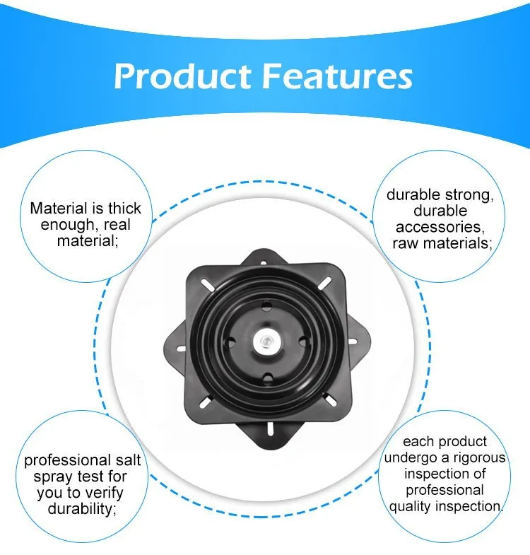 6"/8"/10" Heavy Duty Revolving Plate Rotating Barstool Swivel Plate ...