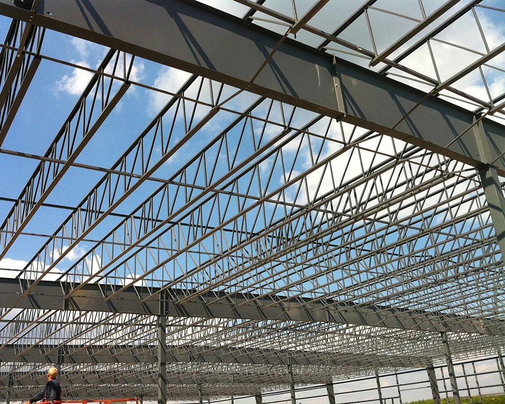 Long Span Light Weight Metal Steel Structures Roof Truss Shed Design ...