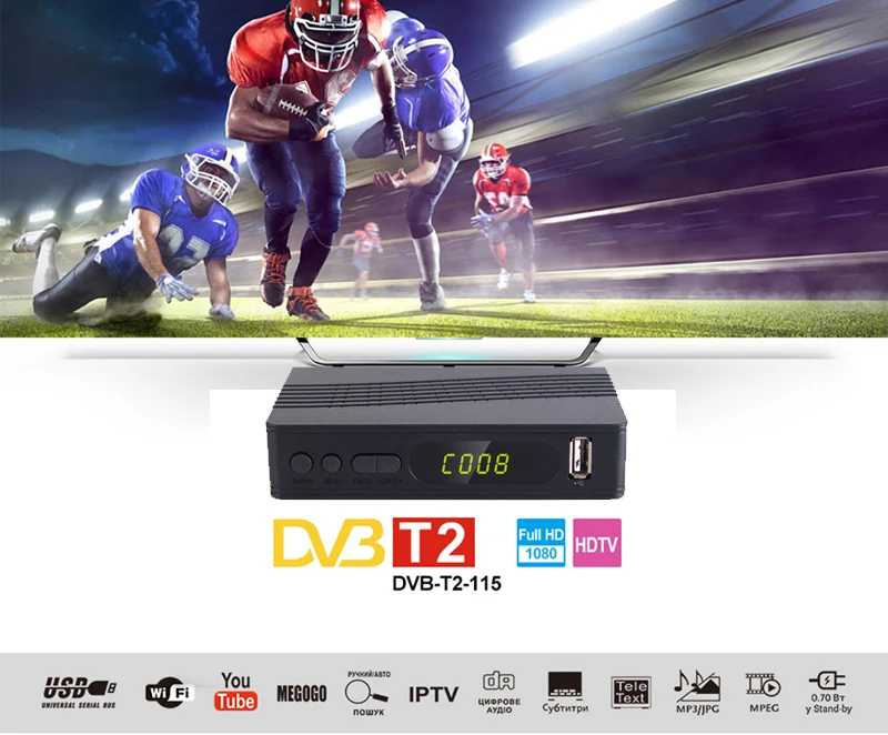 High Quality Digital Tv Decoder 1080p Full Hd Dvb T2 Receiver - Buy ...