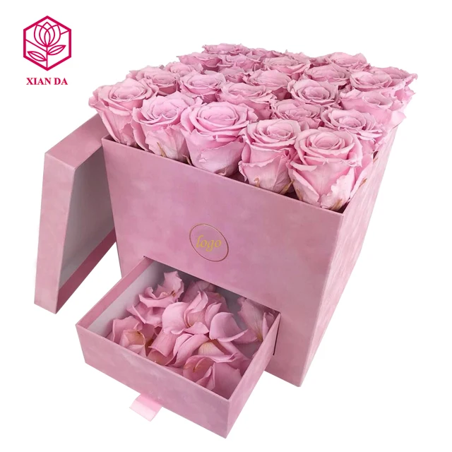 Printed Cardboard Factory Elegant Flower Display Box Flower Shipping ...