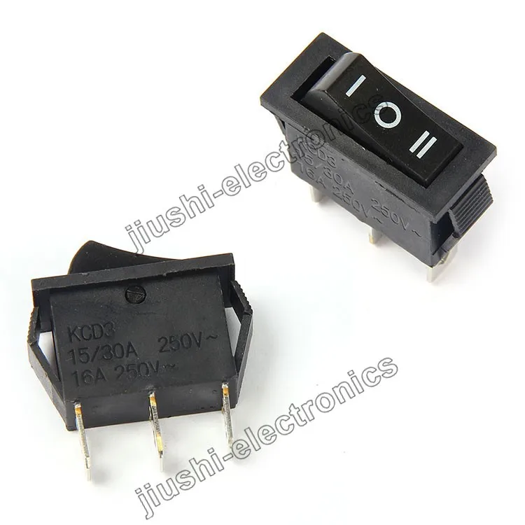 Kcd3-103 3 Copper Pins 250v/15a 125v/30a Kcd3 Rocker Switch 3 Position ...