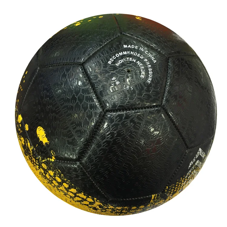 High Quality Tread Soccer Ball Black Pvc Stitched Football Tyre Tire ...